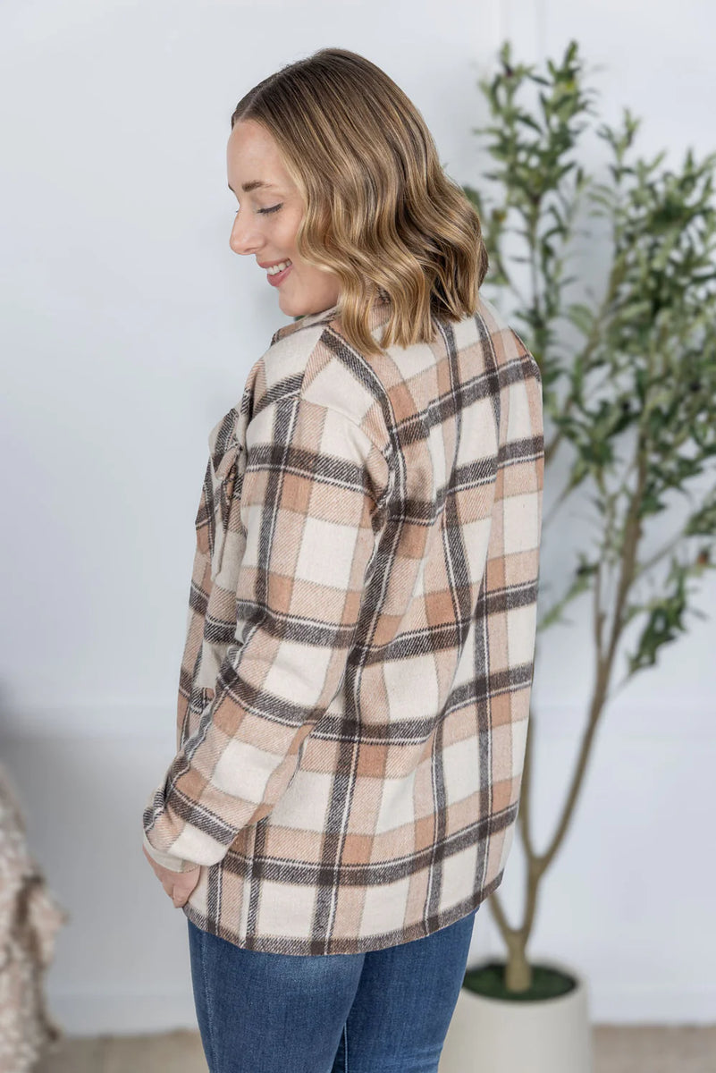 Norah Plaid Shacket-Beige Plaid Mix – Blossom’s Boutique